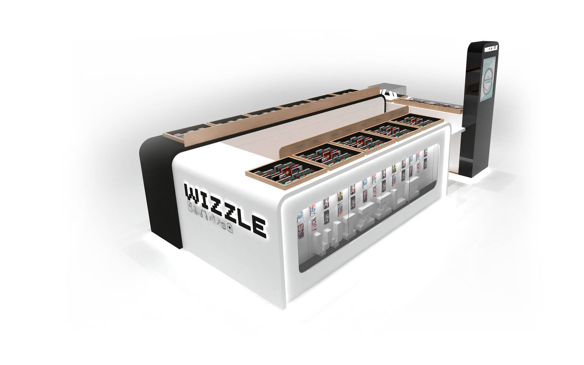 Stand Wizzle - Aix les Milles - Red Banana Studio, concepteur d'intérieur