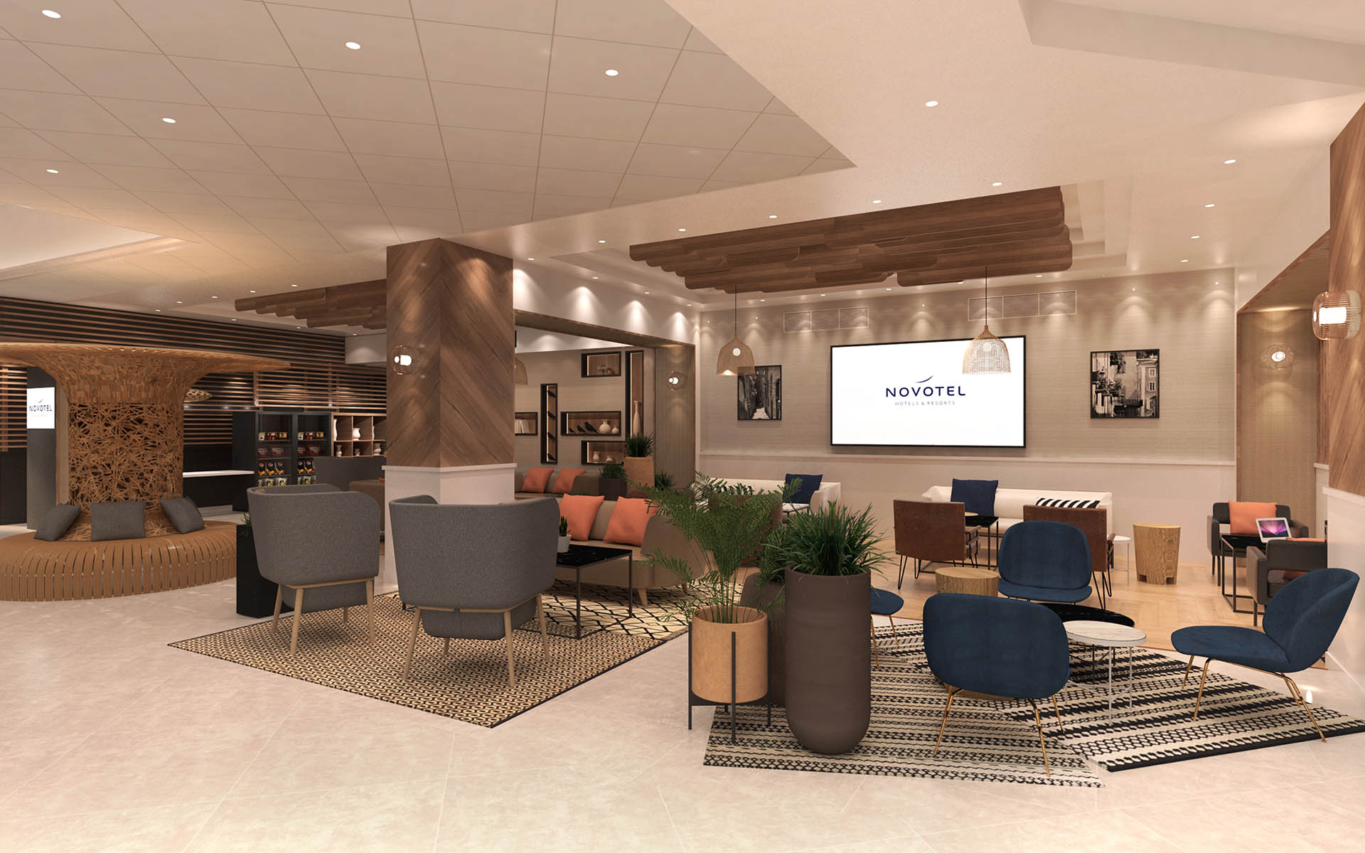 Novotel Arenas - Nice - Red Banana Studio, concepteur d'intérieur